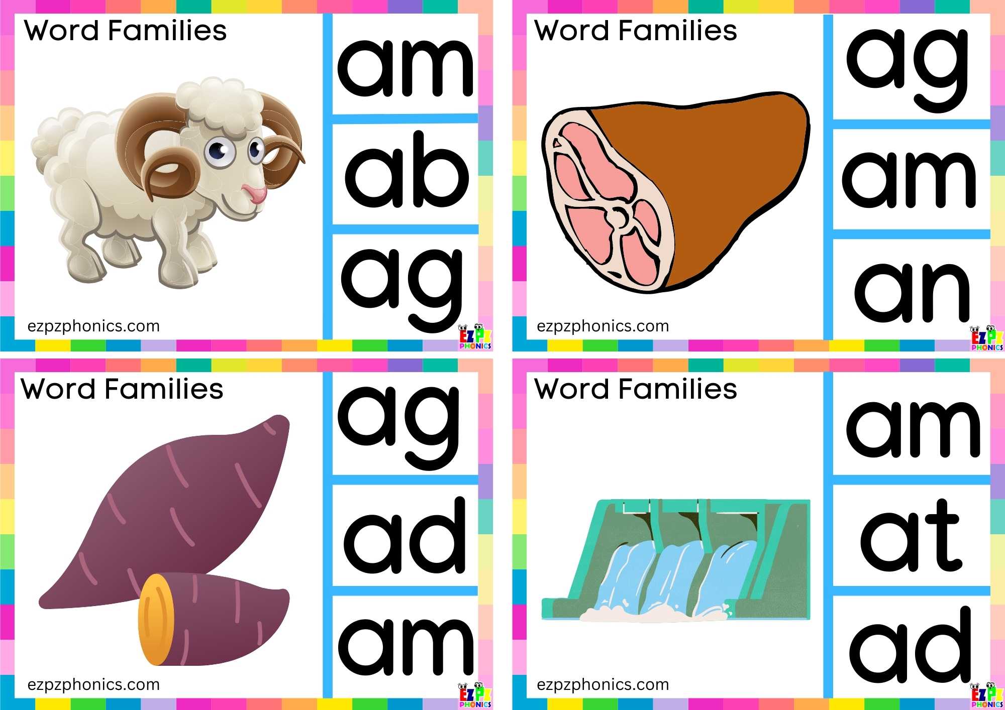am Word Family - ezpzphonics.com
